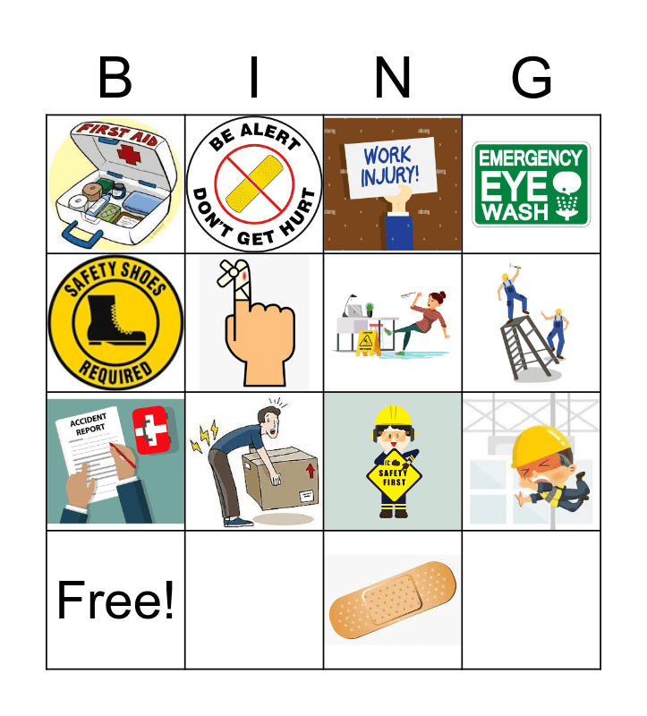 Workplace Safety Bingo Card