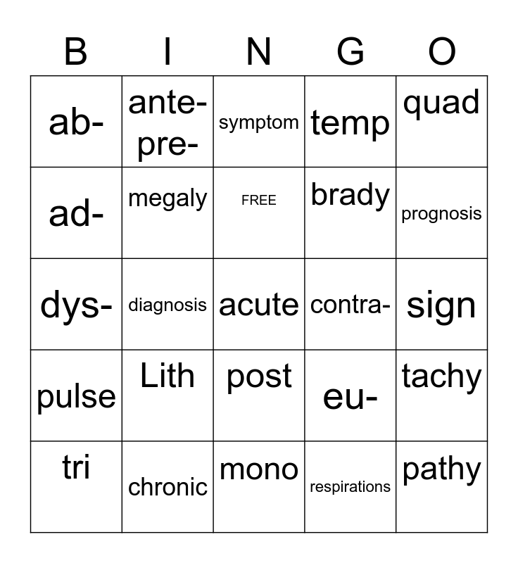 MED TERM EGG HUNT Bingo Card MED TERM EGG HUNT Bingo Card