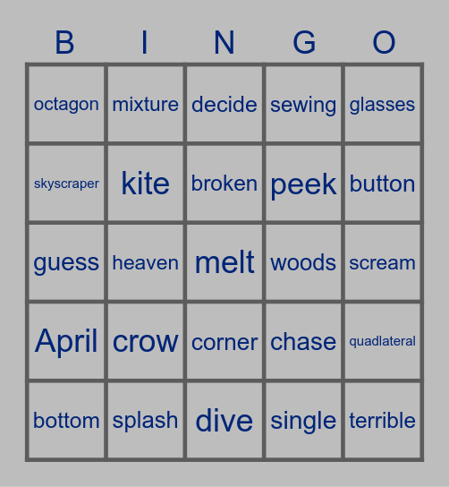 DGJS 1C Bingo Card