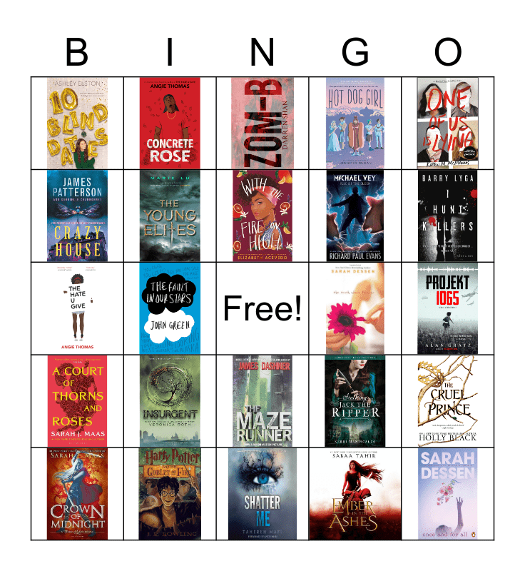 Library Week Bingo Card