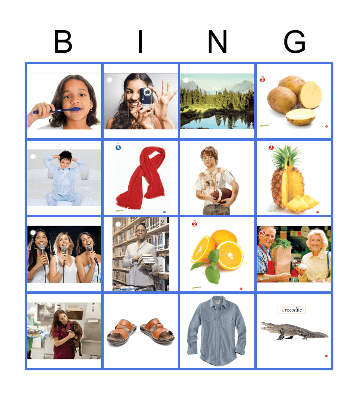 Mr Angel´s Bingo L2 U1-9 4x4 Bingo Card