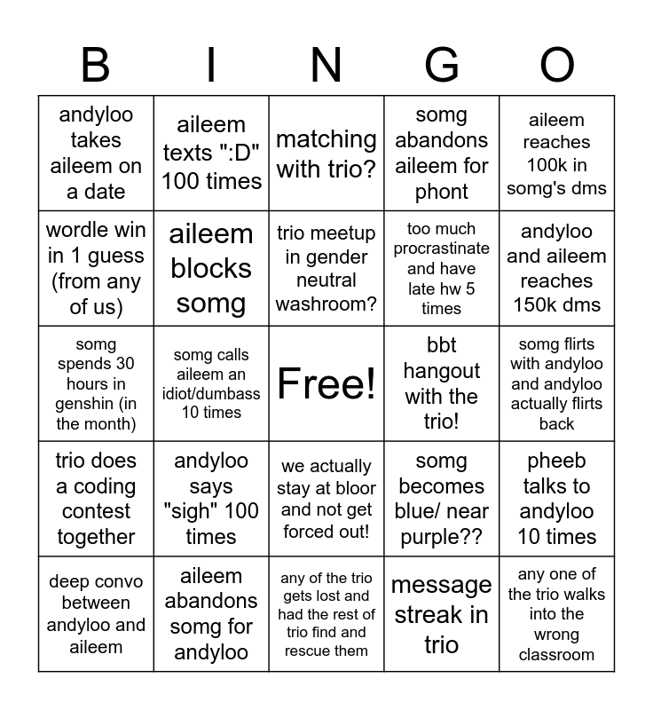 April Bingo! Bingo Card