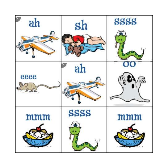 6 Ling Sounds Bingo Card