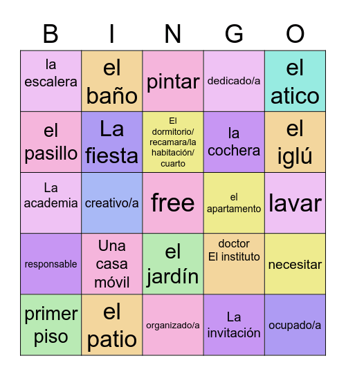 la casa Bingo Card