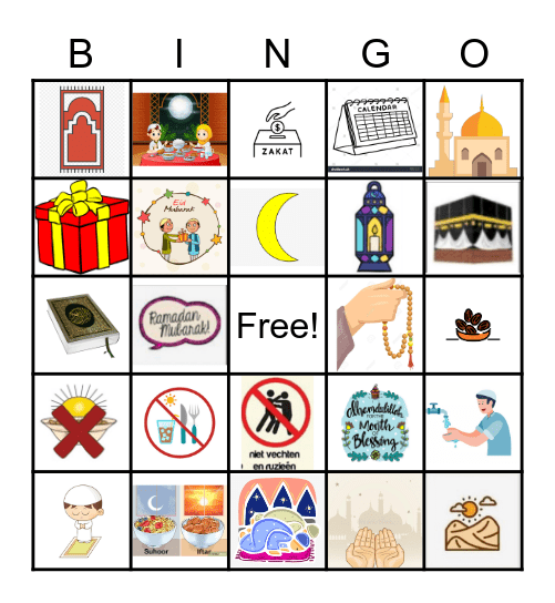 Ramadan Bingo Card