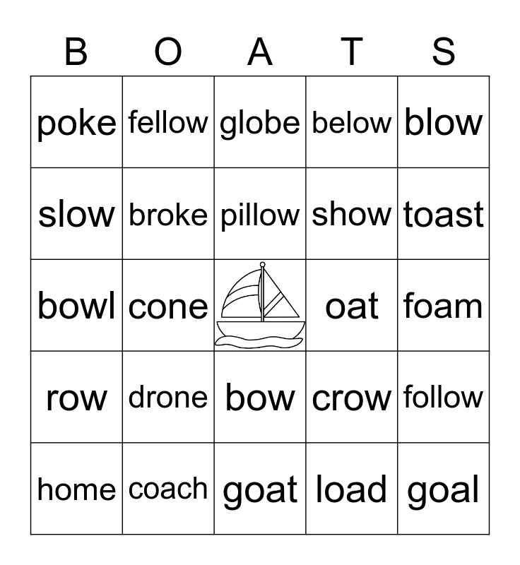 Boat Card Bingo Card