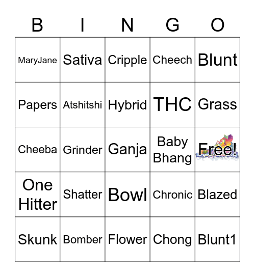 Virginia 420 Festival Bingo Card