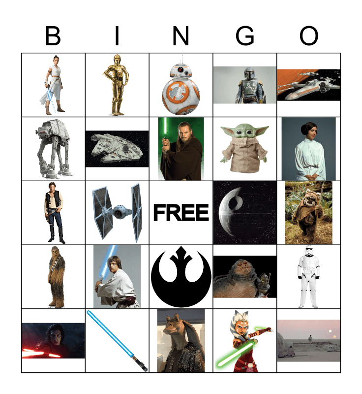 Star Wars Bingo Card