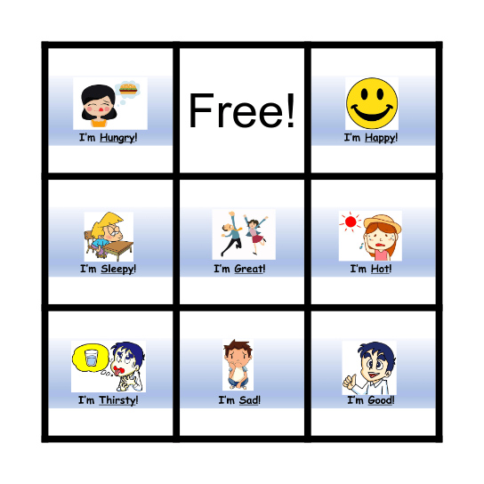 Hello, How Are You? Bingo Card