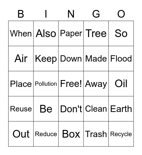 May Bingo Card