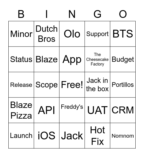 Christen's Stack Bingo Card