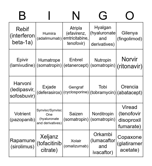 Briova Bingo Card