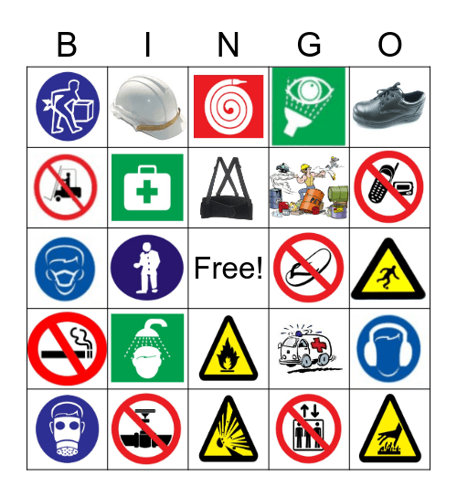 Safety Week BINGO Card