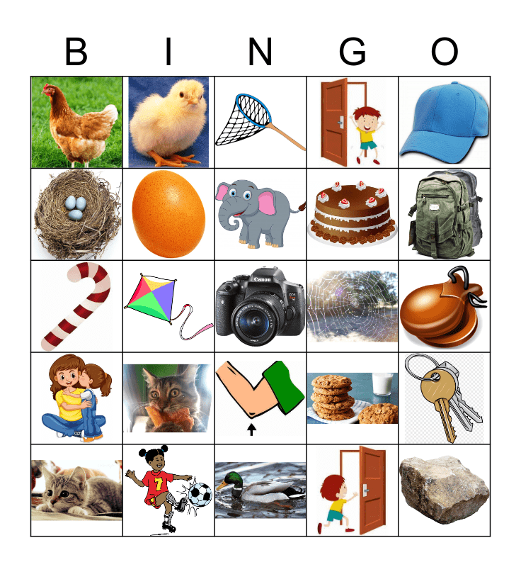 Phonics BINGO C-K-CK-E Bingo Card