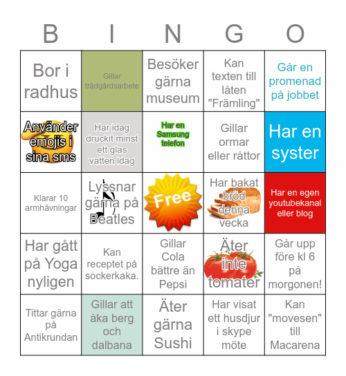 Teambingo Uppsala Bingo Card