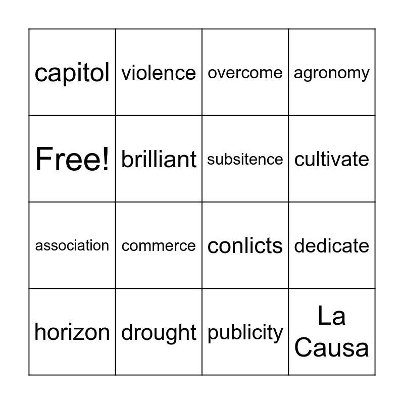 Journeys Lesson 19 Bingo Card