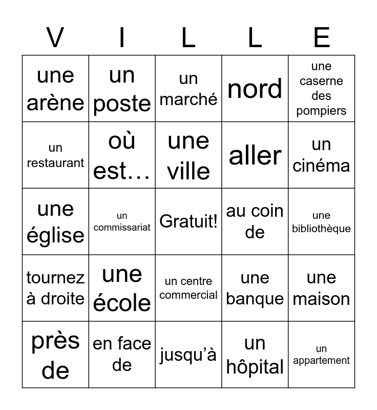 Ma communauté Bingo Card