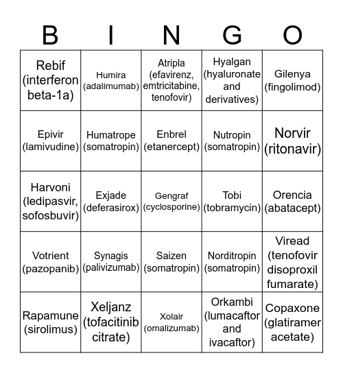 Briova Bingo Card