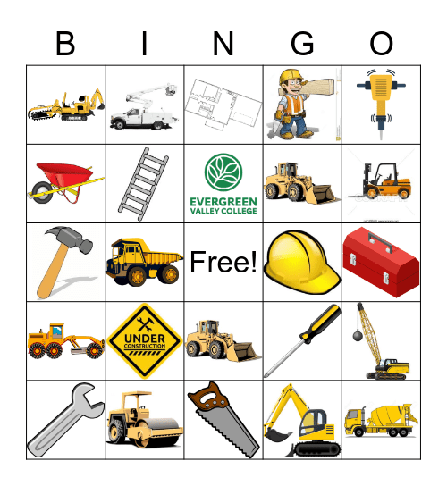 Construction Bingo Card