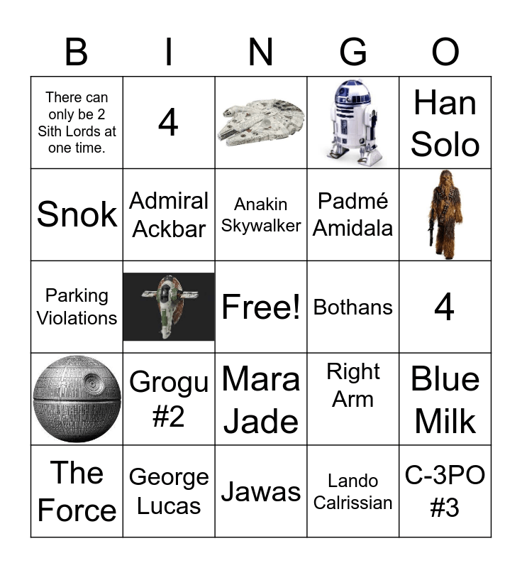 MAY THE 4th BE WITH YOU Bingo Card