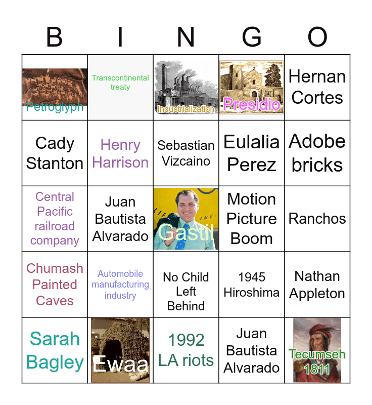 Connecting California Bingo Card