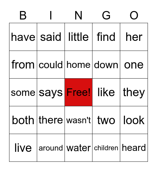 35-55 Bingo Card