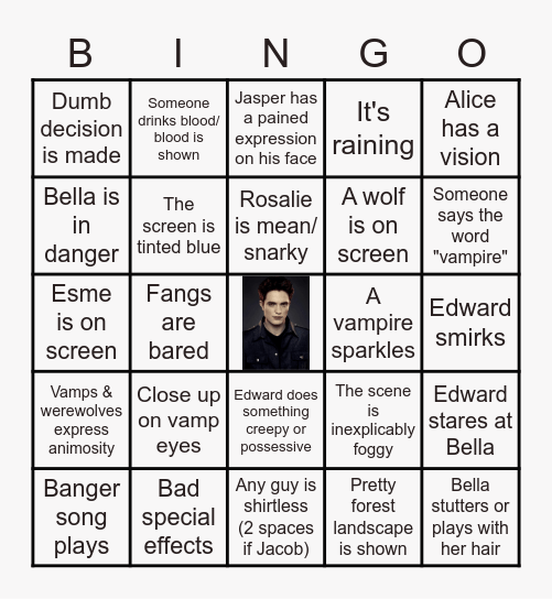 Twilight Series Bingo Card