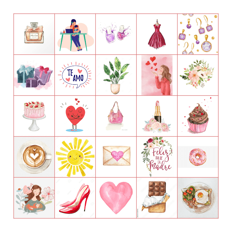 Lotería: Día de las Madres Bingo Card