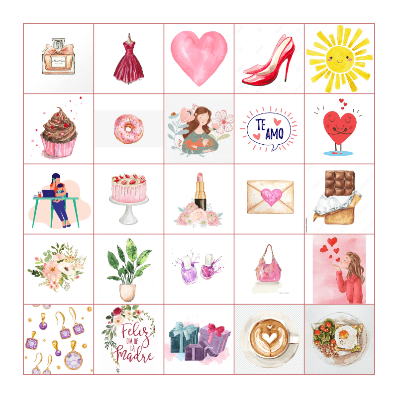 Lotería: Día de las Madres Bingo Card