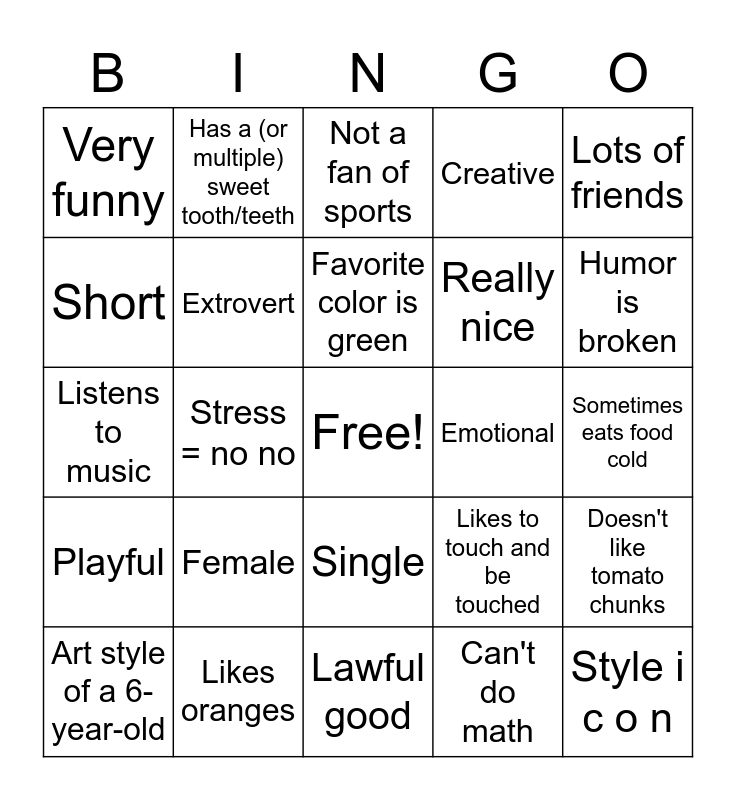 How Much Do You Have In Common With Iris? Bingo Card
