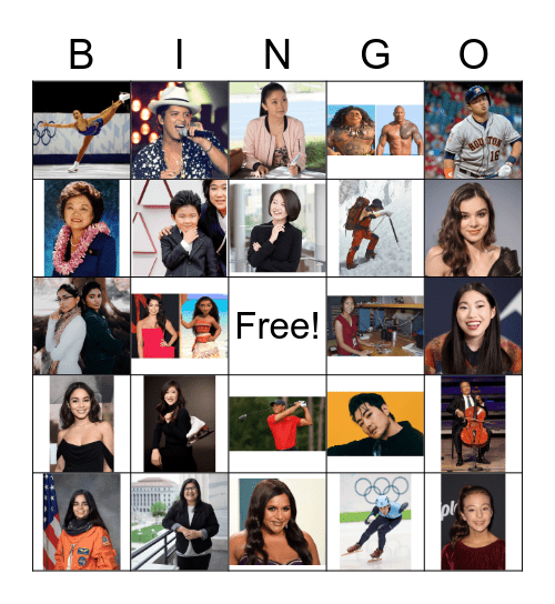 Asian American & Pacific Islander Heritage Month Bingo Card