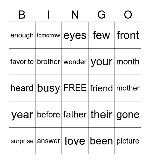 Wonders Unit 6 Review Bingo Card