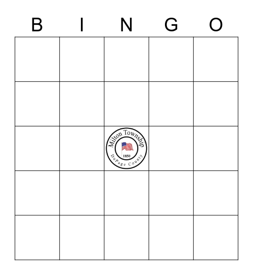 Milton Township Bingocize Bingo Card