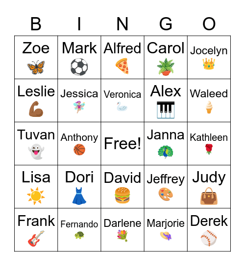 The Gang’s Bingo Card