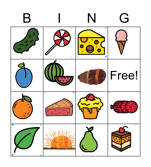 THE VERY HUNGRY CATERPILLAR Bingo Card