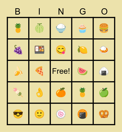 Round 2 Bingo Card