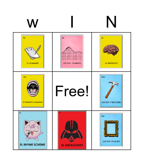 STAAR LOTERIA Bingo Card