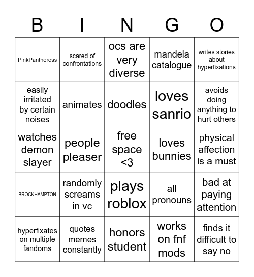 I can relate to SunnyDSoda Bingo Card