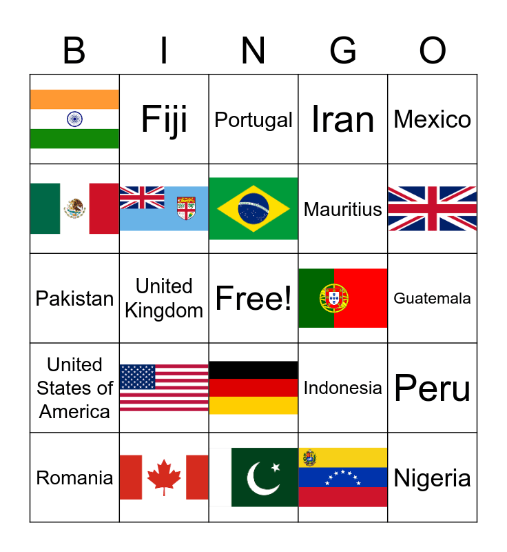 EBH World Map Bingo Card