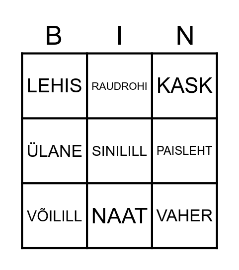 Kevade märgid Bingo Card