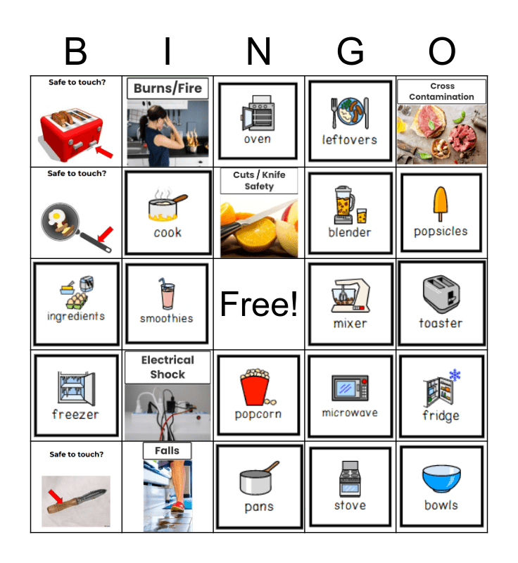 Kitchen Bingo Card