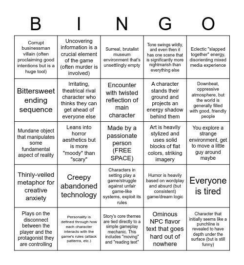 hit2key Bingo Card