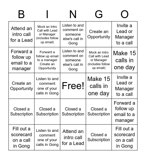 Criteria Bingo for June Bingo Card