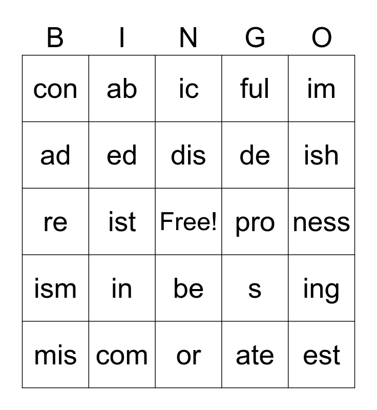 Rewards Lessons 1-9 Bingo Card