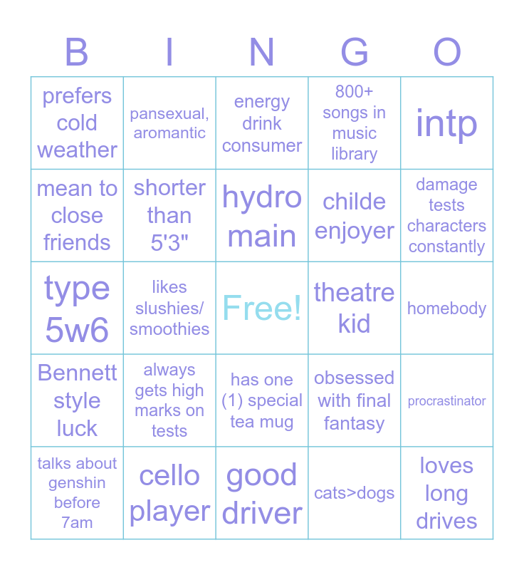 Merly Bingo Card