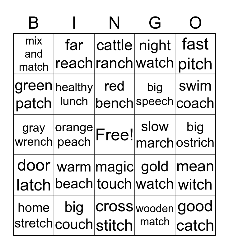 /ch/ BINGO (final) Bingo Card