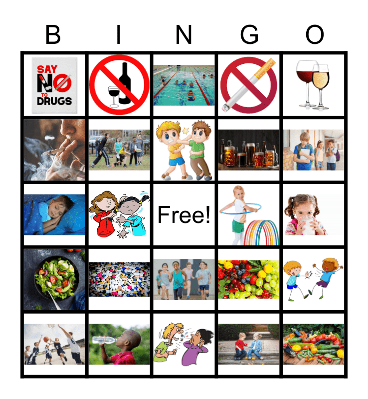 Smart Choices Verse Bad Choices Bingo Card