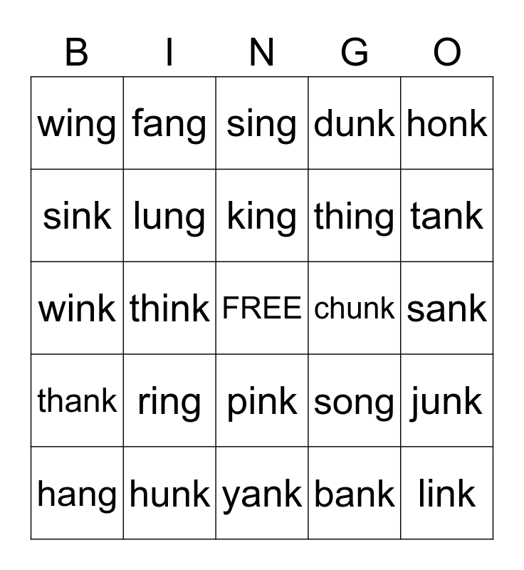 Glued Sound Bingo Card