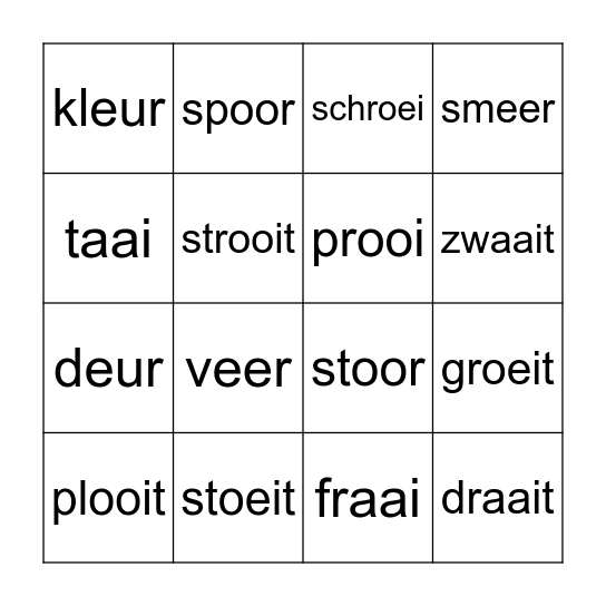 Lijn 3 Bingo Card