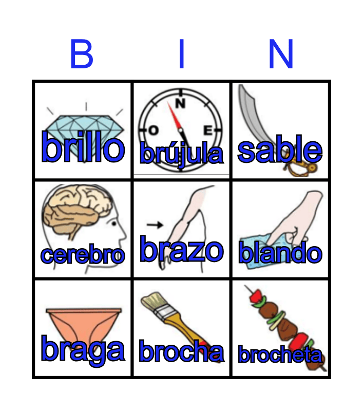 Bingo bl y br Bingo Card
